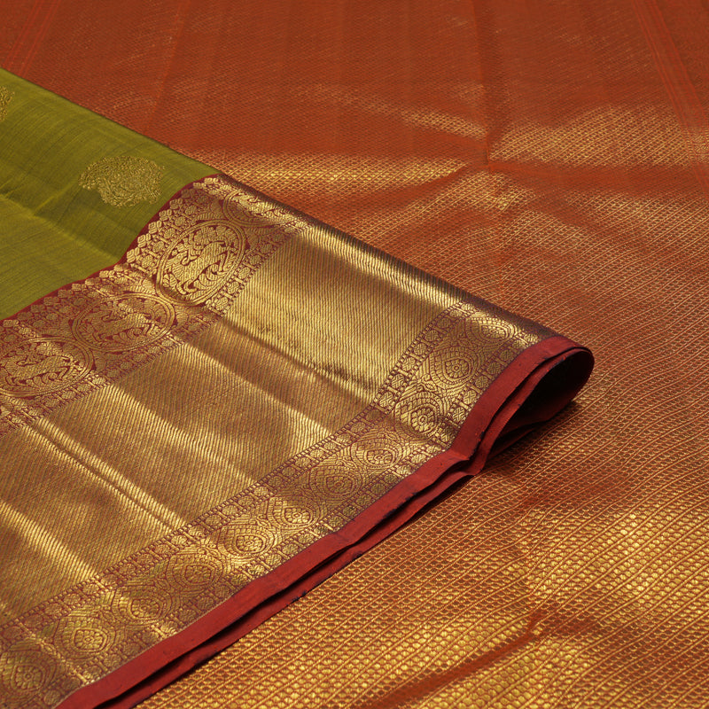 Hayagrivas Handloom Kanjivaram Silk Saree in Sampanga Yellow BE93-SBS – Hayagrivas Silk House