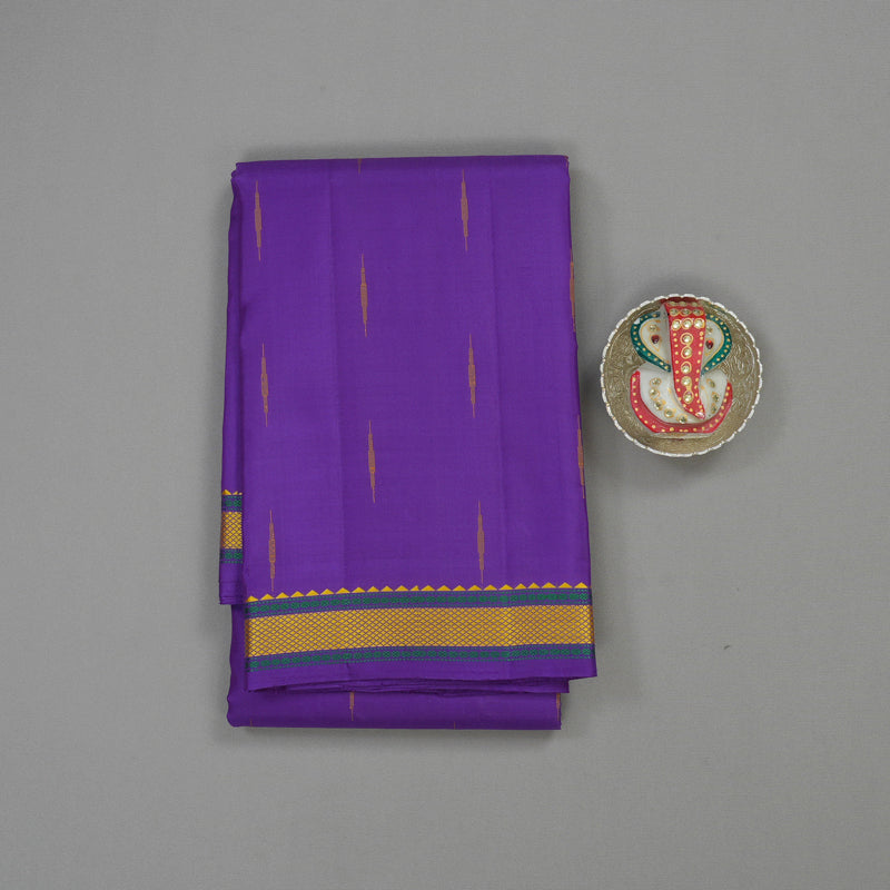 Hayagrivas Handloom Violet Kanjivaram Silk Saree with Small Border KBE ...