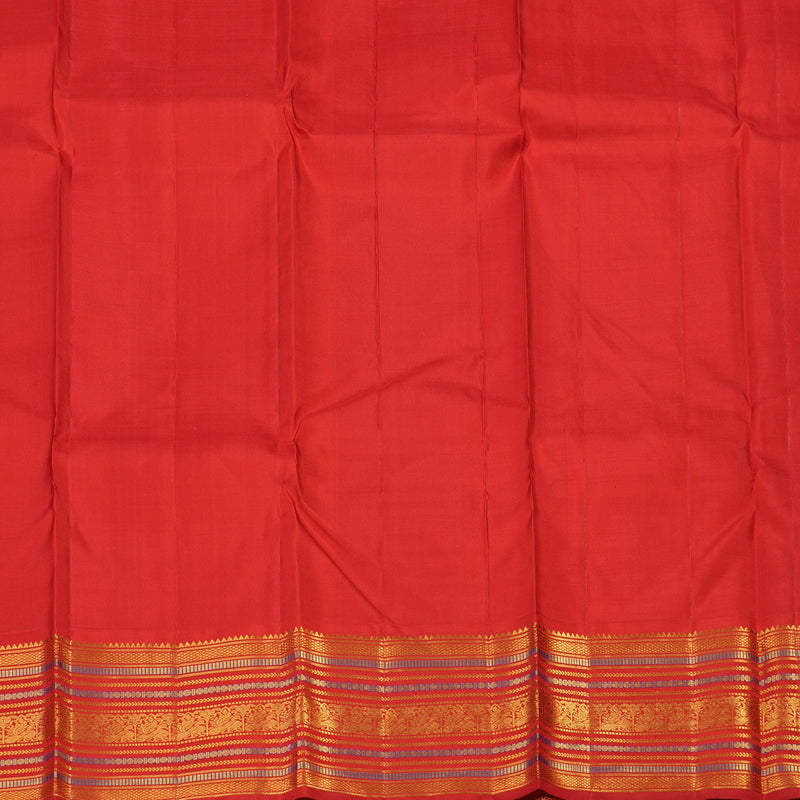 Hayagrivas Handloom Rose Pink Kanjivaram Silk Saree with Red Border KB ...