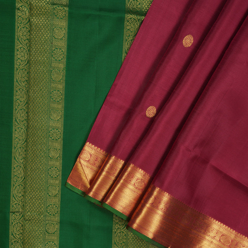 Hayagrivas Handloom Maroon Ten Yards Silk Madisar KBE757G11-7 ...